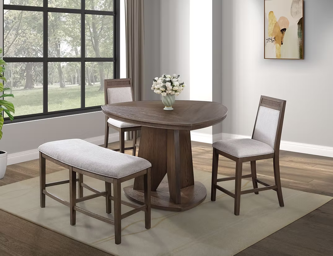 Clive Brown Counter Height Dining Room Set — Lara Furniture