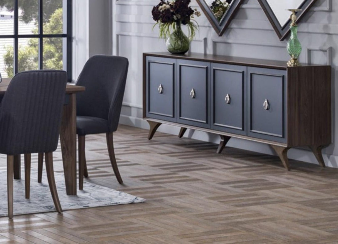 Alegro Buffet (Light Walnut / Anthracite) — Lara Furniture
