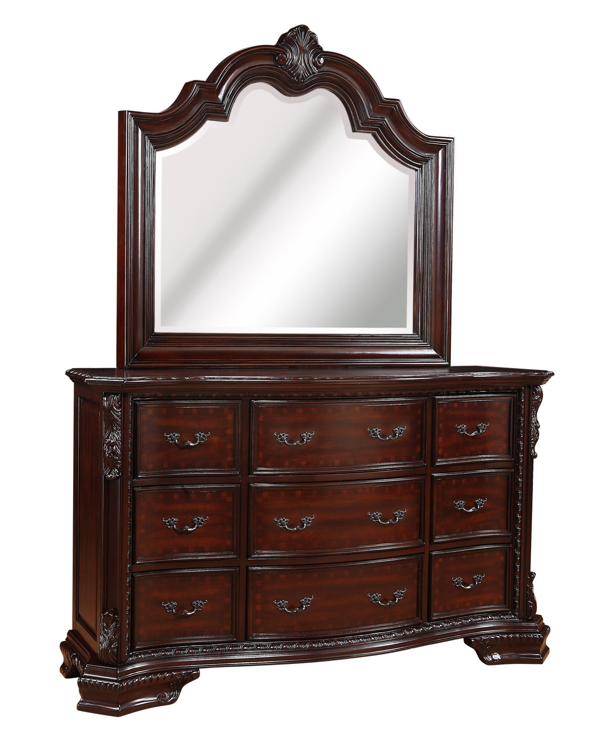 Sheffield Dark Cherry Mirror - B1100 by Crown Mark | Lara Furniture